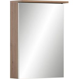 Schildmeyer Badezimmerspiegelschrank Jesper Breite 50,4 cm Mit LED-Beleuchtung und Schalterbox,höhenverstellbare Glaseinlegeböden, weiß