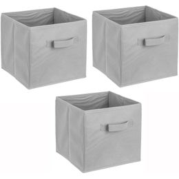 ADOB Aufbewahrungsbox Faltboxen (Set, 3 St), Inklusive Haltegriff, grau