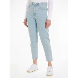 Tommy Jeans Mom-Jeans MOM JEAN UH TPR DG mit Logopatch, blau