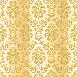 A.S. Création Goldene Tapete elegant | Wohnzimmer und Esszimmer Ornament Vliestapete opulent | Vlies Wandtapete mit Muster edel abwaschbar - Beige / Crème, Gelb