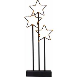 STAR TRADING 700-65 Weihnachtsdekoration STERN STARRY LED 30X0,064W Stahl schwarzL:13cm B:5.5cm H:40cm mit Schalter ein/aus