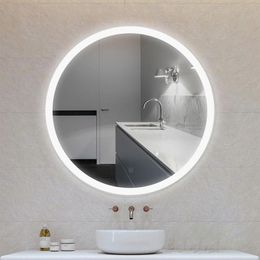 Haloyo - led Badspiegel Rund Beleuchtung Badezimmerspiegel Spiegel Anti-Fog Wandspiegel a 6060cm
