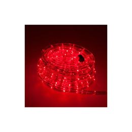 TRADESHOP LED-Beleuchtung Licht-Schlauch Lichterkette 36 LED/Meter für Balkon Terasse Garten Party Weihnachten Deko, Rot 5m