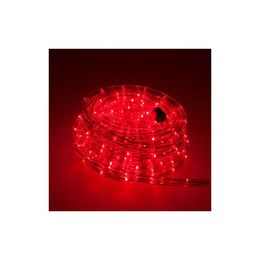 TRADESHOP LED-Beleuchtung Licht-Schlauch Lichterkette 36 LED/Meter für Balkon Terasse Garten Party Weihnachten Deko, Rot 60m