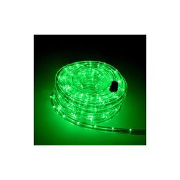 TRADESHOP F3 LED Lichterschlauch Lichterkette Beleuchtung in gewünschter Länge für Drinnen und Draußen, Grün 10m