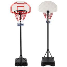 Basketballkorb mit St?nder Tragbar Korbanlage Outdoor Basketballanlage H?henverstellbar von 160 bis 210 cm