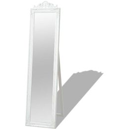 Standspiegel im Barock-Stil - Garderobenspiegel 160x40 cm Weiß BV868653 - BonneVie