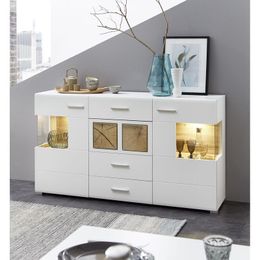 Innostyle Kommode Beistellkommode Sideboard inkl. led Weiß / Eiche Altholz Nb. Dekor Sid...