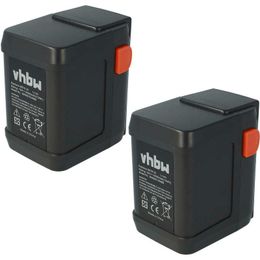 vhbw - 2x Akku kompatibel mit Gardena Turbotrimmer SmallCut 300 Accu (8844-20)(4000mAh, 18V, Li-Ion)