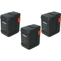 vhbw - 3x Akku kompatibel mit Gardena Turbotrimmer SmallCut 300 Accu (8844-20)(3000mAh, 18V, Li-Ion)