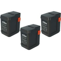 3x Akku kompatibel mit Gardena Turbotrimmer SmallCut 300 Accu (8844-20)(4000mAh, 18V, Li-Ion) - vhbw