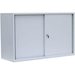 Steelboxx - Schiebetürenschrank, Sideboard, Büroschrank 750 x 1200 x 450 mm, lichtgrau