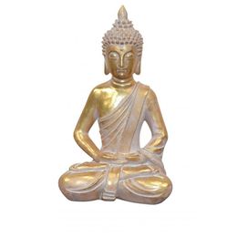 Möbel Direkt Online - Standfigur sitzender Buddha, goldfarben