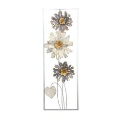 Möbel Direkt Online - Wanddekoration mit Blumen in silber/gold Conrad