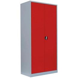 LÜLLMANN LÜLLMANN Stahlschrank 530344 feuerrot, lichtgrau 92,5 x 42,2 x 195,0 cm, aufgebaut