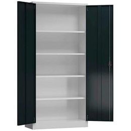 Classix Stahlschrank X-530368 anthrazit, lichtgrau 92,0 x 60,0 x 194,5 cm, aufgebaut