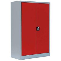 LÜLLMANN LÜLLMANN Stahlschrank 530324 feuerrot, lichtgrau 92,5 x 42,2 x 120,0 cm, aufgebaut