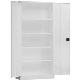 Classix Stahlschrank X-530347 signalweiß 92,0 x 42,0 x 194,5 cm, aufgebaut