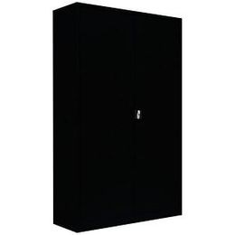 LÜLLMANN LÜLLMANN Stahlschrank 530389 tiefschwarz 120,0 x 60,0 x 195,0 cm, aufgebaut