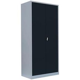 LÜLLMANN LÜLLMANN Stahlschrank 530368 anthrazit, lichtgrau 92,5 x 60,0 x 195,0 cm, aufgebaut