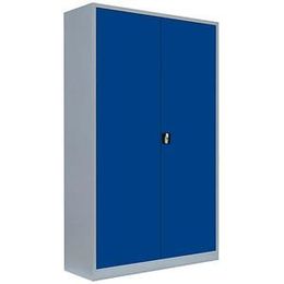 LÜLLMANN LÜLLMANN Stahlschrank 530371 enzianblau, lichtgrau 120,0 x 42,2 x 195,0 cm, aufgebaut