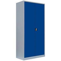 LÜLLMANN LÜLLMANN Stahlschrank 530351 enzianblau, lichtgrau 92,5 x 50,0 x 195,0 cm, aufgebaut