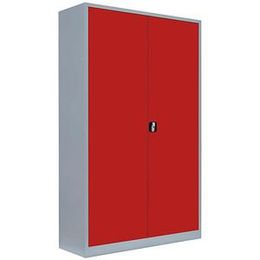 LÜLLMANN LÜLLMANN Stahlschrank 530384 feuerrot, lichtgrau 120,0 x 60,0 x 195,0 cm, aufgebaut