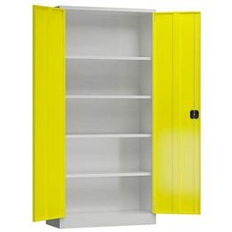 Classix Stahlschrank X-530366 zinkgelb, lichtgrau 92,0 x 60,0 x 194,5 cm, aufgebaut