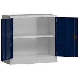 Classix Stahlschrank X-530301 enzianblau, lichtgrau 80,0 x 38,0 x 75,0 cm, aufgebaut