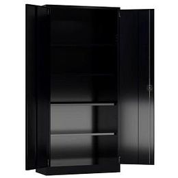 Classix Stahlschrank X-530349 tiefschwarz 92,0 x 42,0 x 194,5 cm, aufgebaut