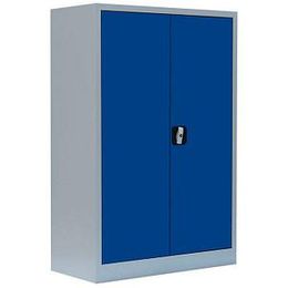 LÜLLMANN LÜLLMANN Stahlschrank 530321 enzianblau, lichtgrau 92,5 x 42,2 x 120,0 cm, aufgebaut