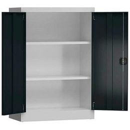 Classix Stahlschrank X-530328 anthrazit, lichtgrau 92,0 x 42,0 x 120,0 cm, aufgebaut