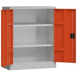 Classix Stahlschrank X-530314 feuerrot, lichtgrau 80,0 x 38,0 x 100,0 cm, aufgebaut