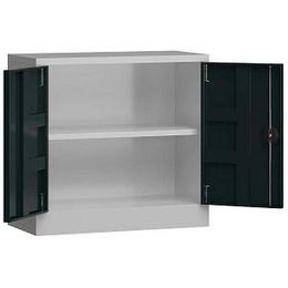 Classix Stahlschrank X-530308 anthrazit, lichtgrau 80,0 x 38,0 x 75,0 cm, aufgebaut