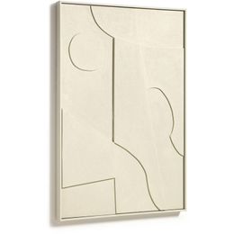 Abstraktes Bild Talin beige 60 x 90 cm - Beige - Kave Home
