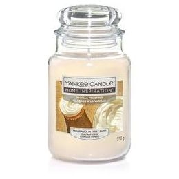 yankee candle Duftkerze Großes Glas Vanilla Frosting 538 g, creme