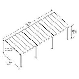 Canopia Terrassenüberdachung Olympia 3x9.2