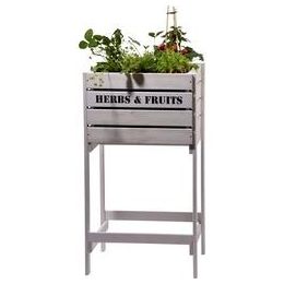 Dobar Hochbeet Obstkiste weiss 49 x 42 x 90 cm