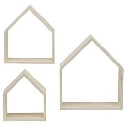 Glorex Design-Rahmen Holz Häuser 3 Stück