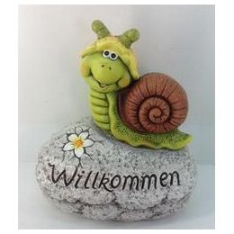 TrendLine Deko Stein mit Schnecke 32 x 20 x 35 cm