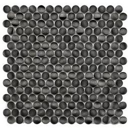 Mosaikfliese Metal Black 30 x 30 cm schwarz Steinmaß: ca. 2 cm