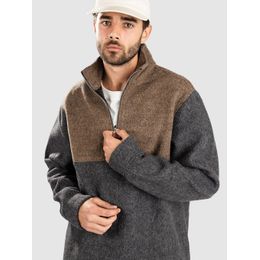 Anerkjendt Akklaus Colour Block Sweater chocolate brown