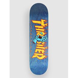 Santa Cruz X Thrasher Screaming Flame 8.25" Skateboard Deck blue
