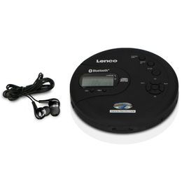 Lenco CD-300BK - Tragbarer Bluetooth CD-MP3-Player mit Stoßschutz