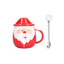 MAGICSHE Becher Weihnachtsmann Kaffeebecher mit Löffel