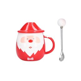 MAGICSHE Becher Weihnachtsmann Kaffeebecher mit Löffel