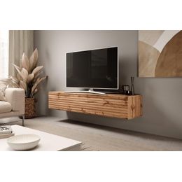 Furnix TV-Schrank JANITA-160 Fernsehschrank mit Lamellenfront TV-Hängeschrank modernes aktuelles Design