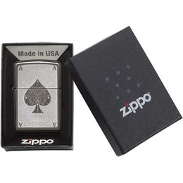 Zippo Feuerzeug Ace Filigree Pik Ass Black Ice Poker Skat Spieler