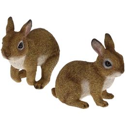 Bada Bing Dekofigur 2er Set Dekofigur Hasen aus Polyresin Kaninchen (2 St)