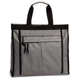 Fabrizio® Freizeittasche große stabile Einkaufstasche mit 2 Reißverschlussvortaschen